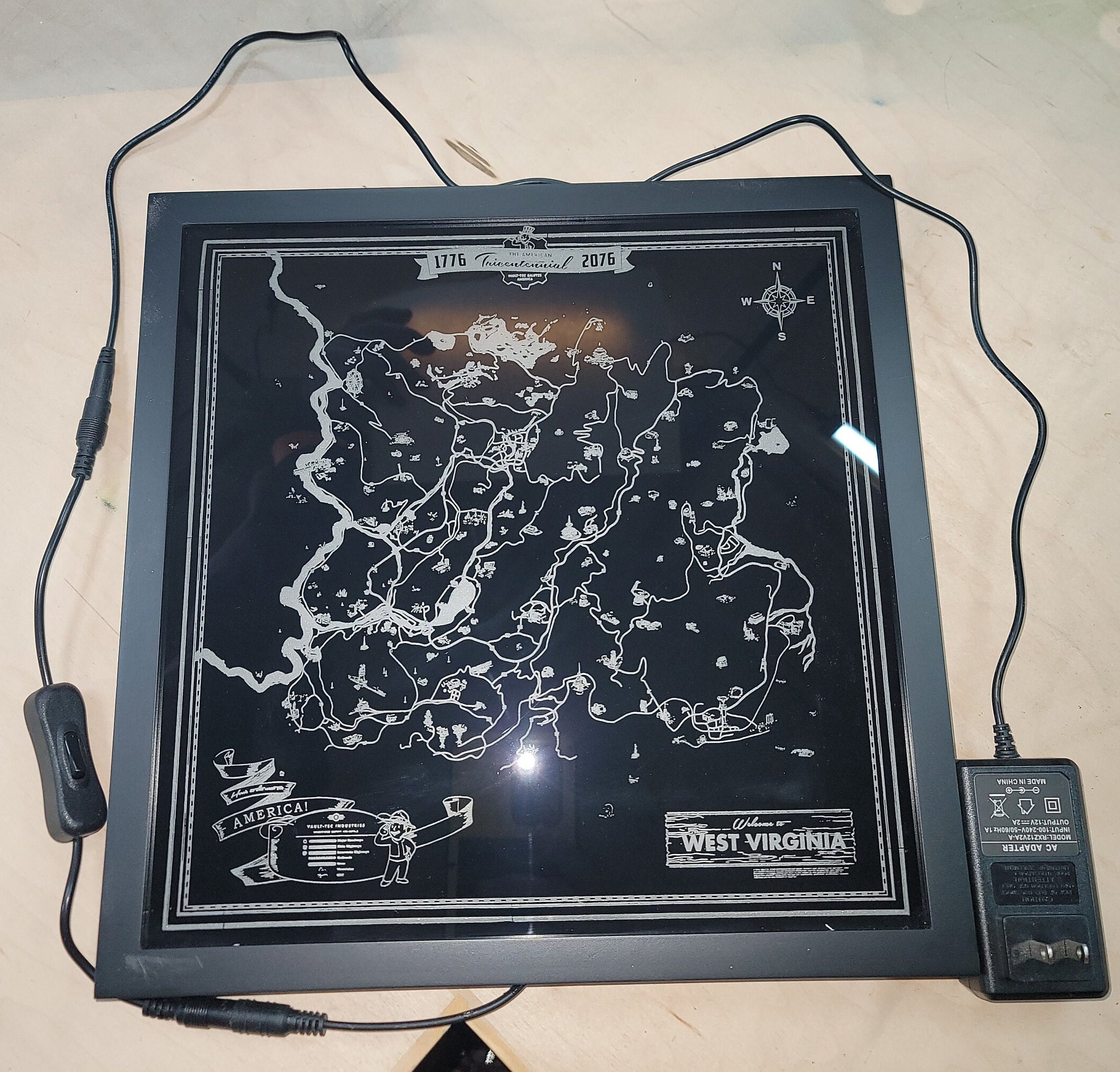 Fallout 76 Green Glow Map Frame FAN ART - Etsy