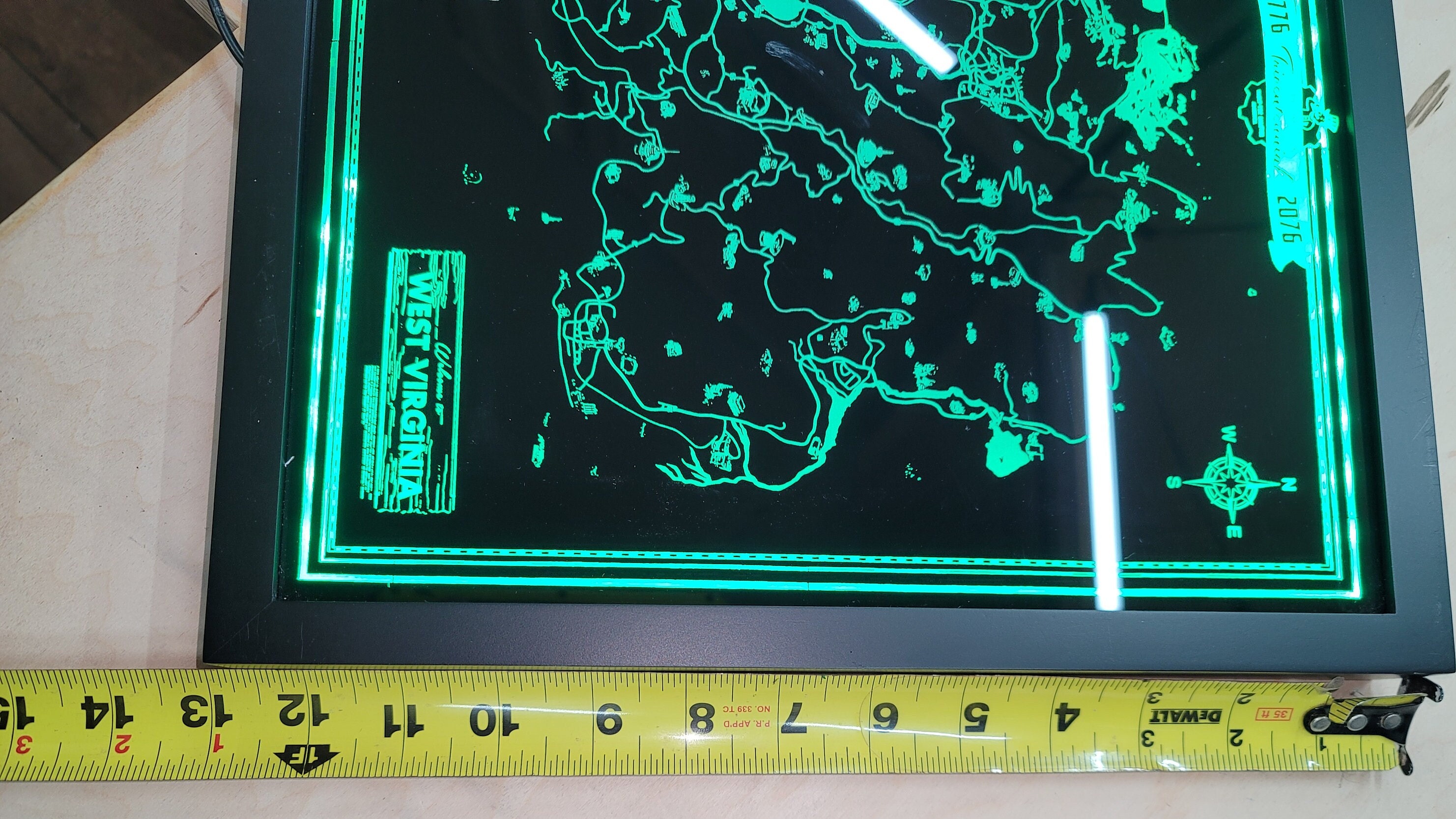 Fallout 76 Green Glow Map Frame FAN ART - Etsy