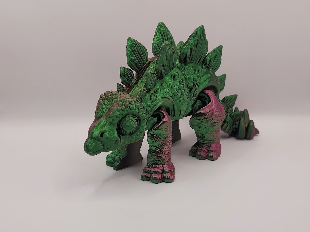 Stegosaurus Dinosaur Flexi 3D Printed Model - Etsy