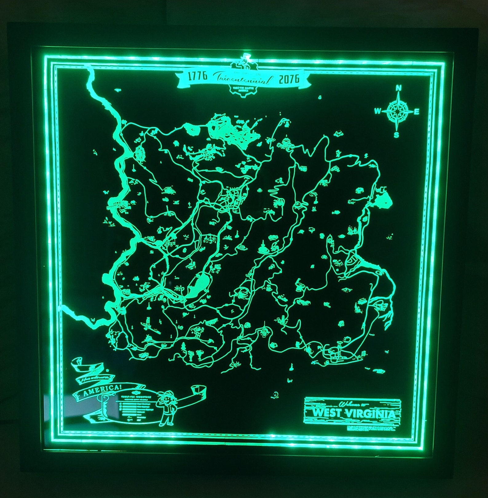 Fallout Green Glow Frame FAN ART - Etsy