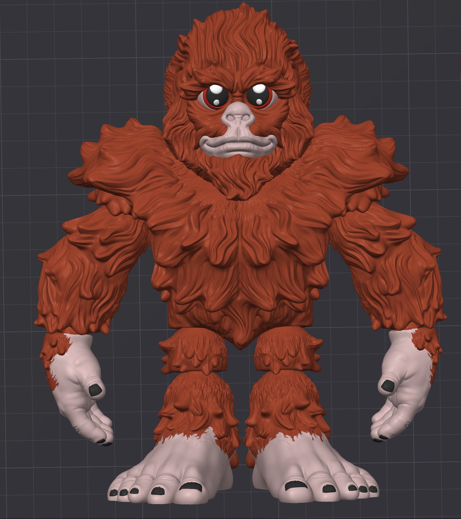 Bigfoot Cryptid Flexi 3D Printed Model - Etsy