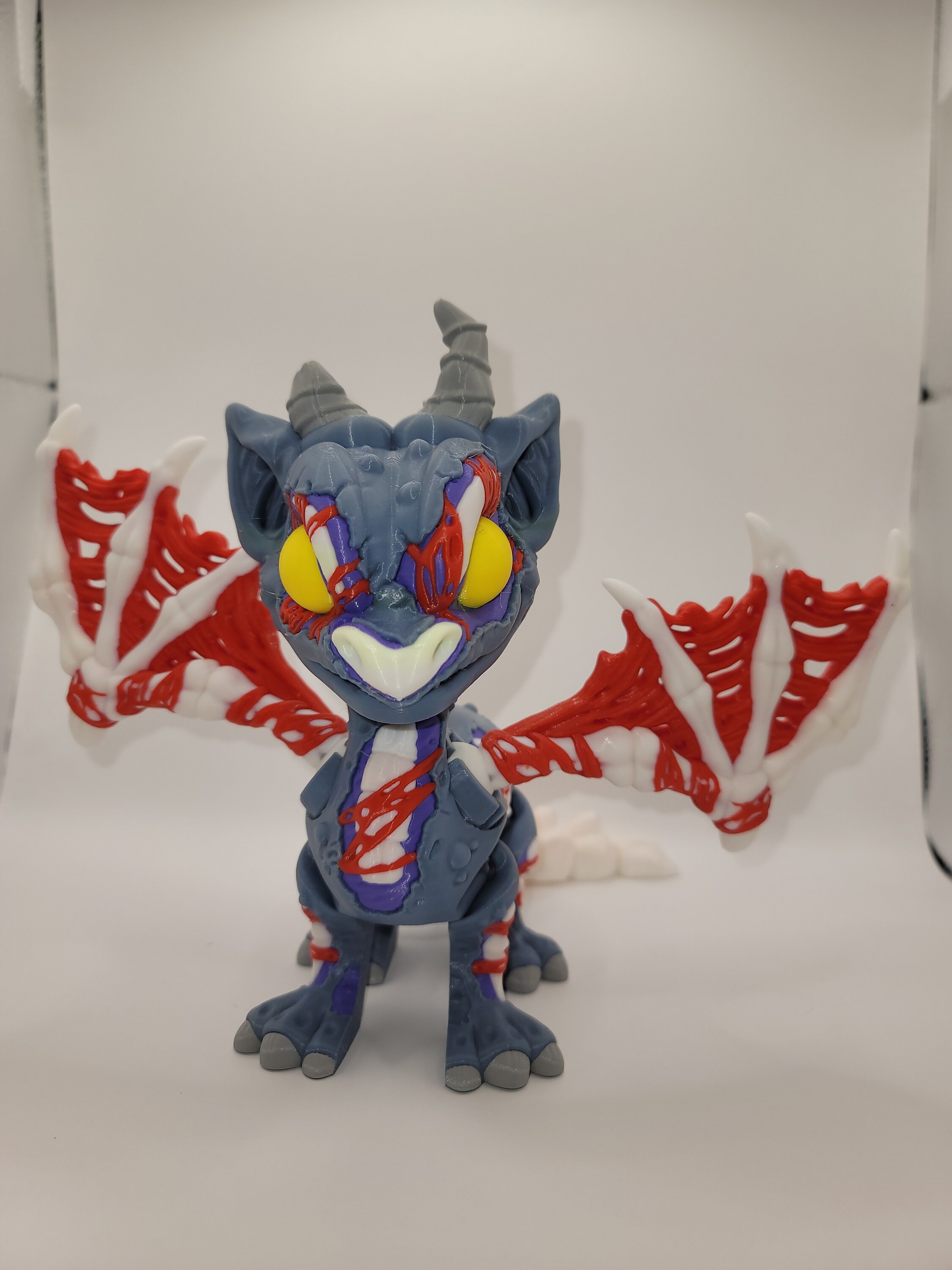 Zombie Dragon Flexi 3D Printed Model - Etsy