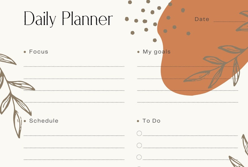 Ivory Boho Daily Planner - Etsy