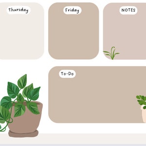 Plant Boho Teacher Weekly Planner - Etsy