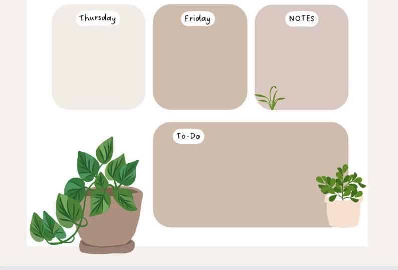 Plant Boho Teacher Weekly Planner - Etsy