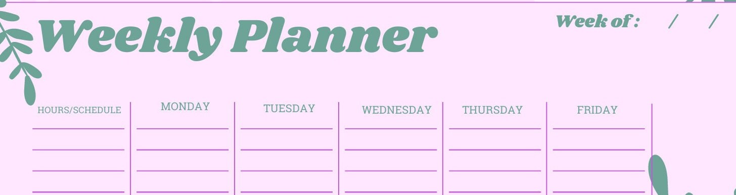Purple Teacher Weekly Planner - Etsy
