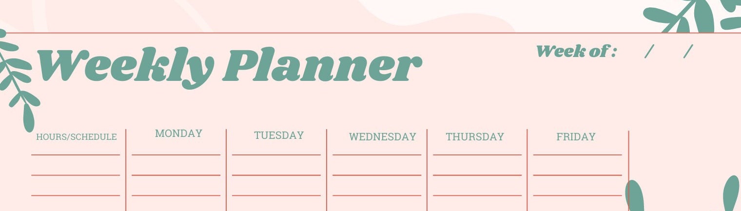 Pink Teacher Weekly Planner - Etsy