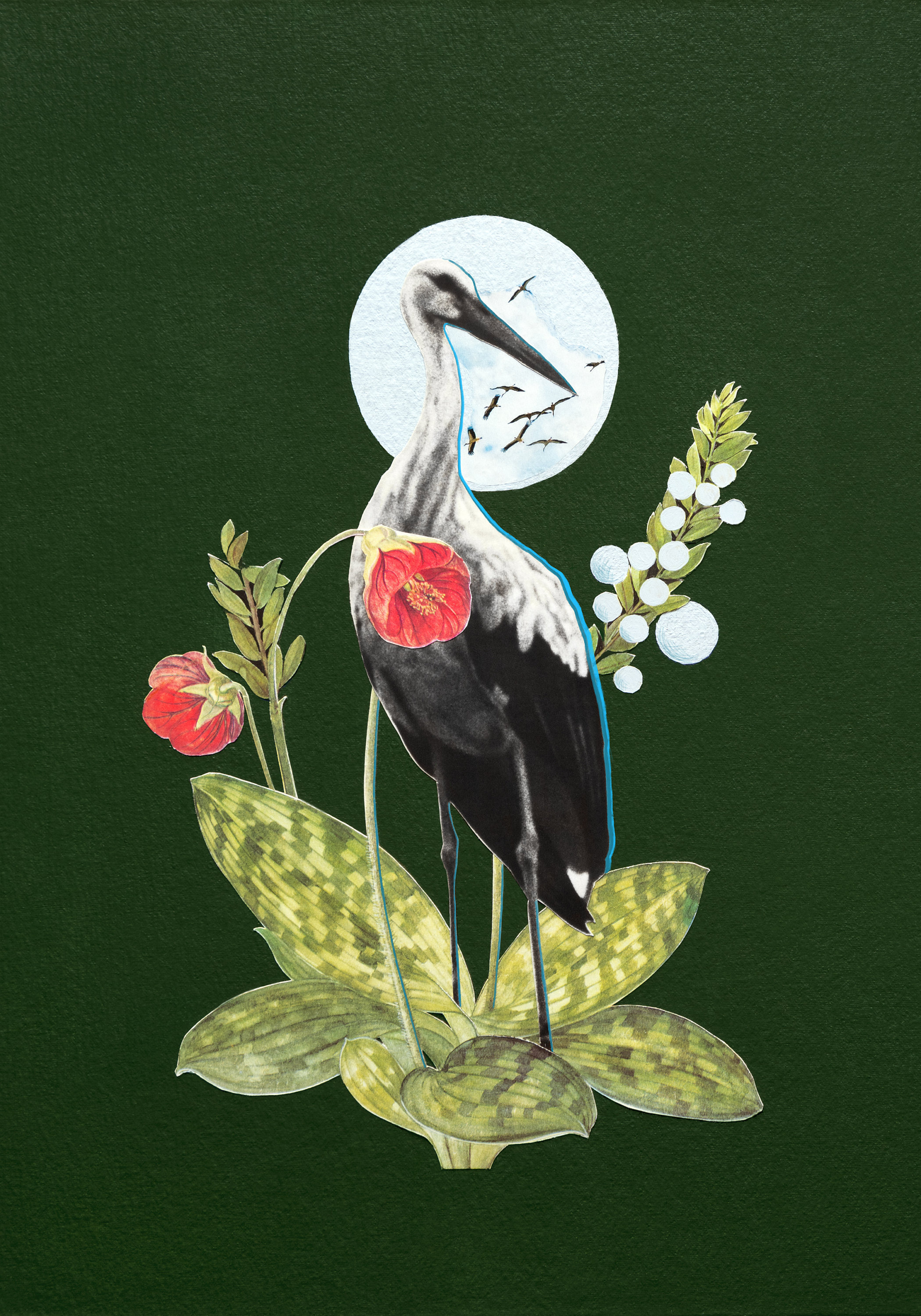 The Stork Poster Hand-made Collage by Ewa Pasternak / High Quality ...