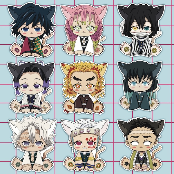 Demon Slayer Stickers Chibi - Etsy New Zealand