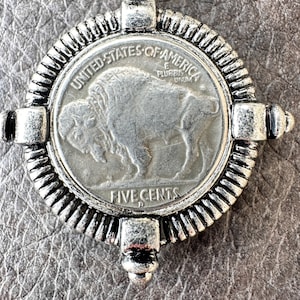 Vintage Style Buffalo Nickel Coin Pendant Necklace - Gift for the ...