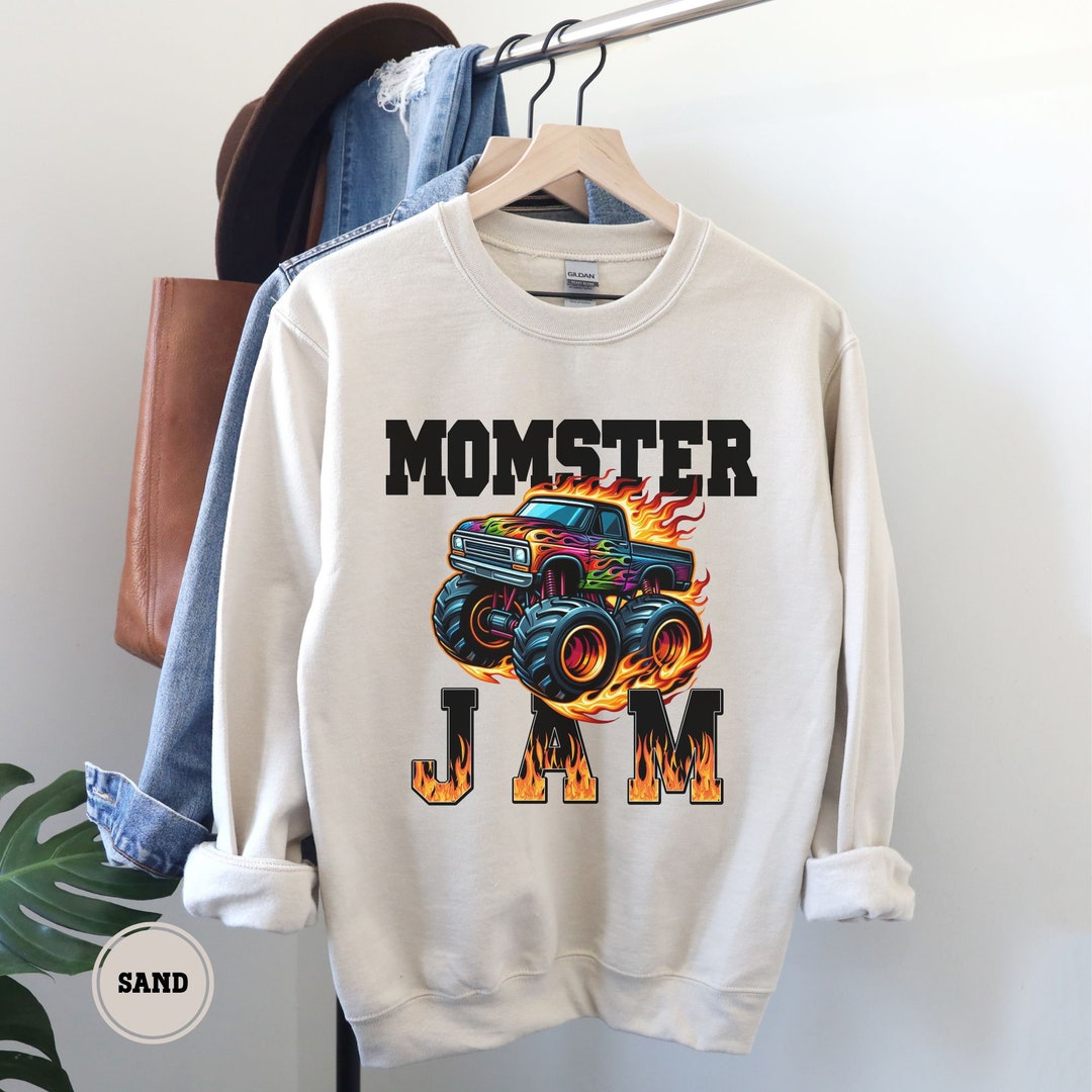 Monster Truck Jam Sweatshirt, Momster Kidster Jam Shirt, Boy Mama T ...