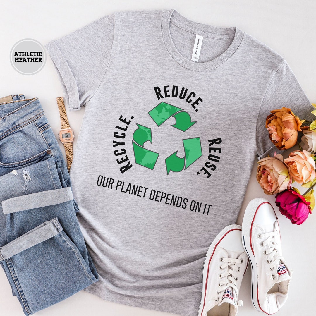 Earth Day Shirt Reduce Reuse Recycle Tshirt Planet Shirt Earth Friendly ...