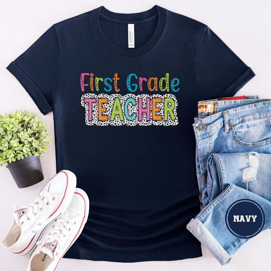Teacher Shirt First Grade Tshirt, Back to School Shirt, Custom School T ...