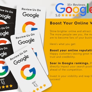 NFC Contactless Google Review Cards Google Review Pvc Printed Feedback ...