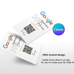 Editable Canva Review Cards Google Review Card Template Custom Google ...