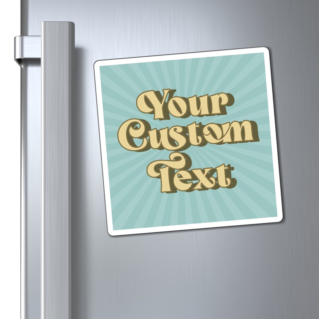 Custom Locker Magnet Retro Magnet Fridge Magnet Custom Text Magnet ...