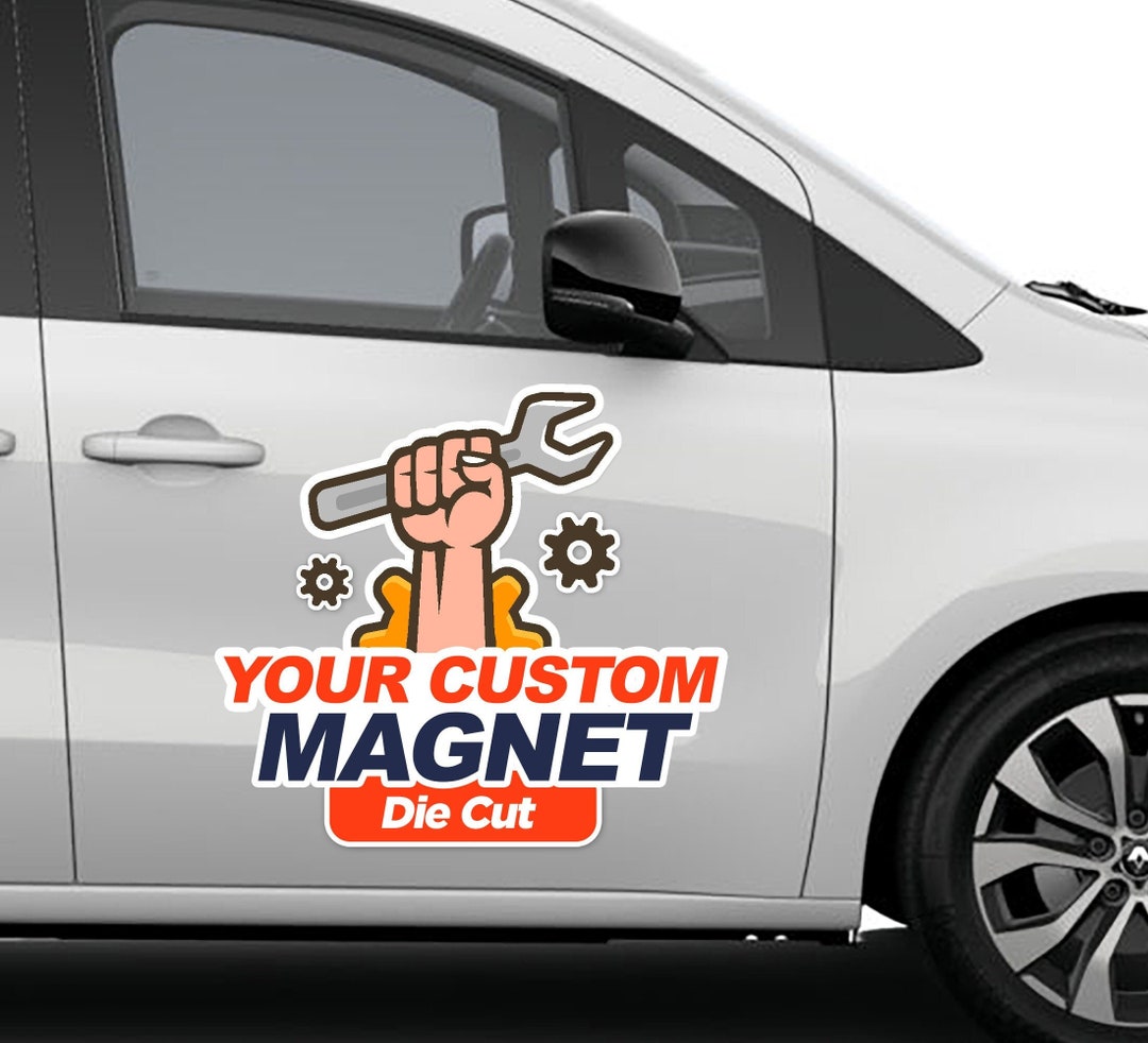 Custom Car Magnet Sign Personalize Full Color Print Commercial ...