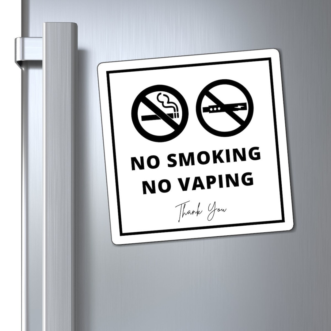 No Smoking Sign Magnet No Smoking or Vaping Inside the House Sign Cute ...