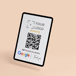 Google Review Sign Template Editable Canva Review Cards Custom Google ...