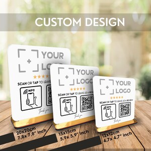 Google Review QR Code Sign and NFC Stand Acrylic Get More Positive ...