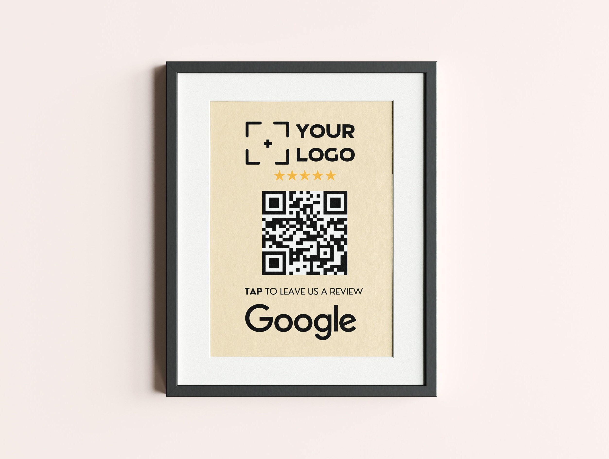 Google Review Sign Template Editable Canva Review Cards Custom Google ...
