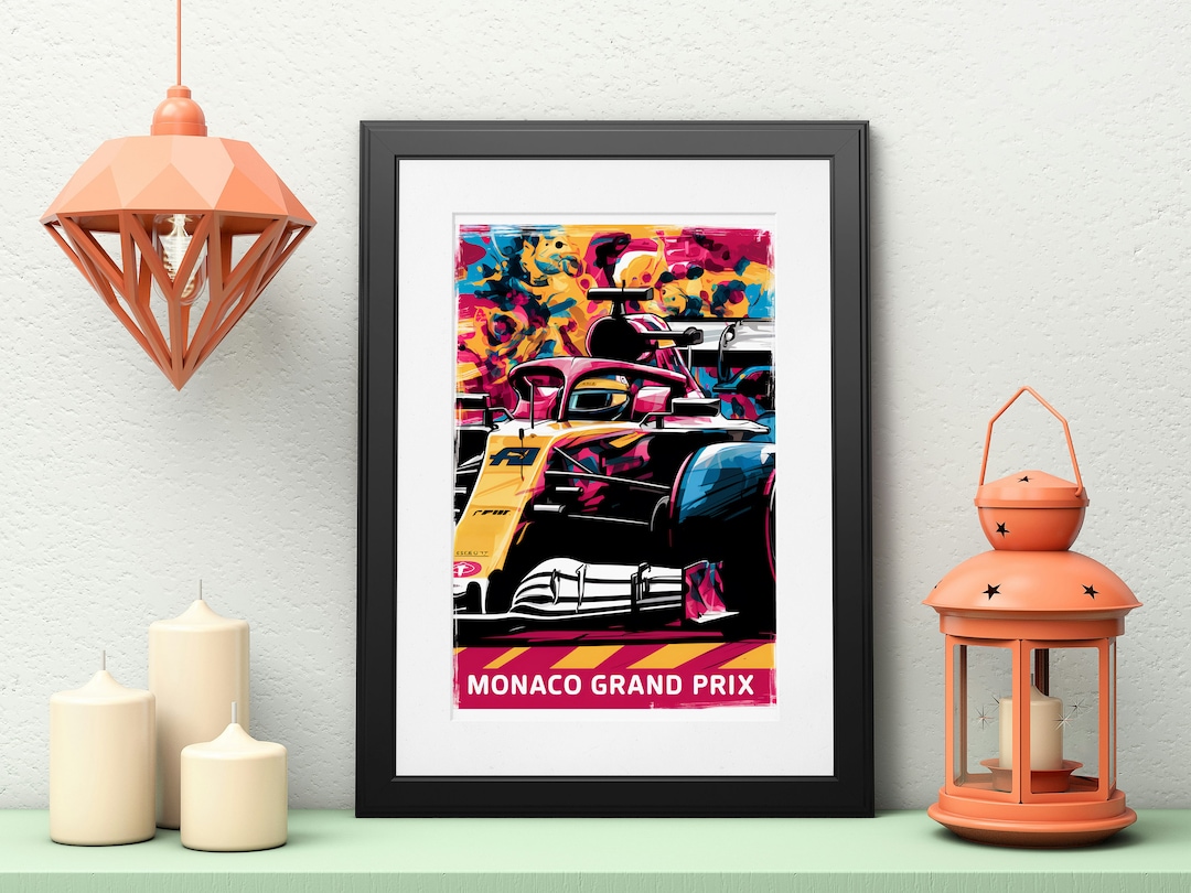Monaco Grand Prix Abstract Art Print | Formula One Racing Poster ...