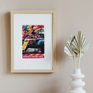Monaco Grand Prix Abstract Art Print | Formula One Racing Poster ...