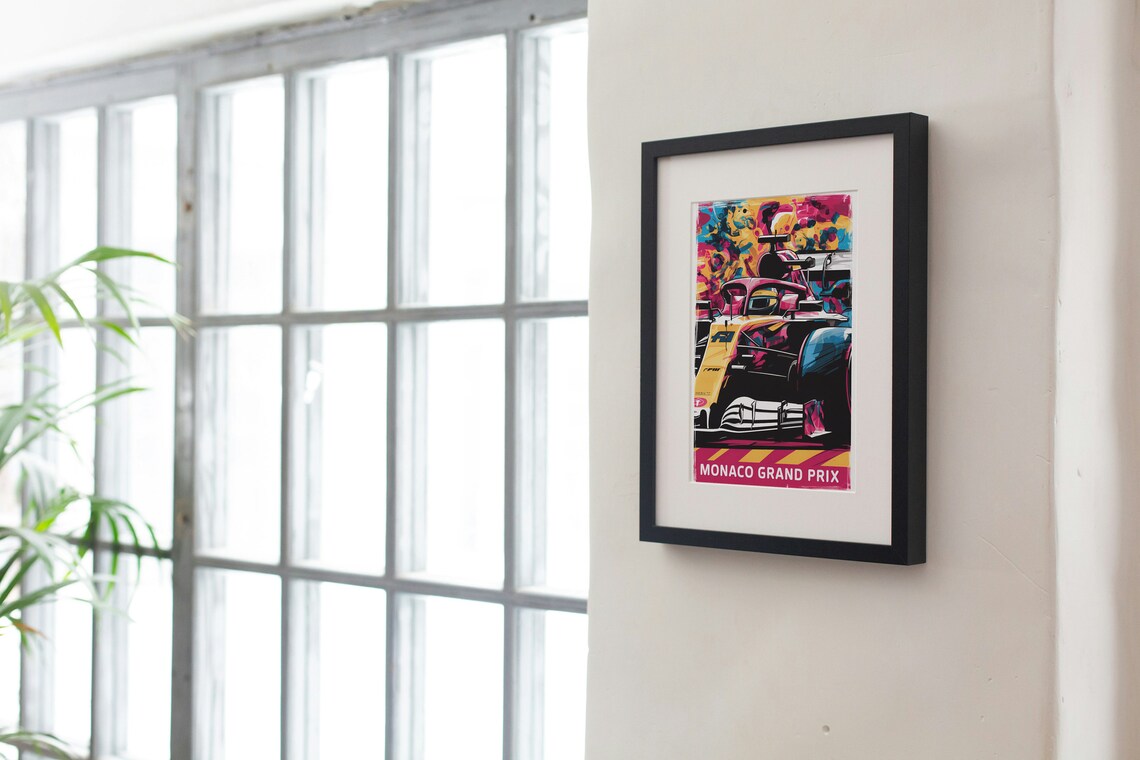 Monaco Grand Prix Abstract Art Print | Formula One Racing Poster ...