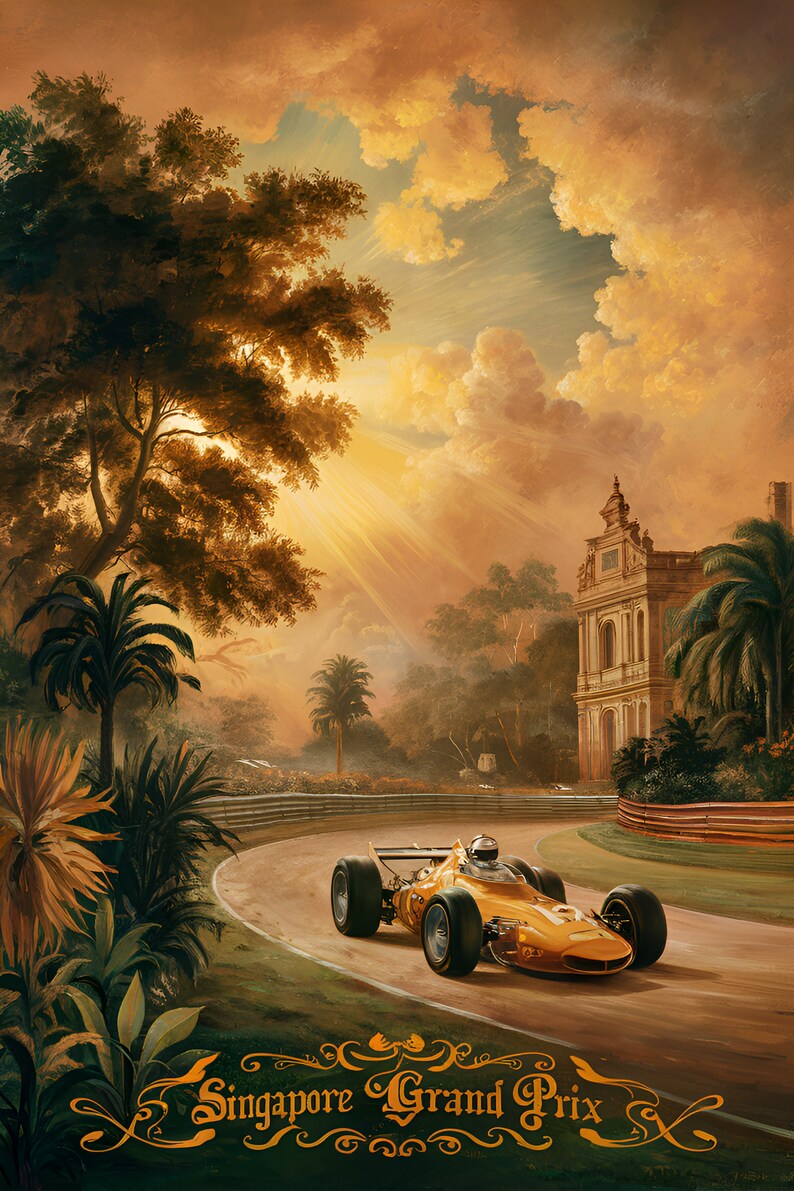 Singapore Grand Prix Art | Historic F1 Grand Prix Poster | Singapore ...
