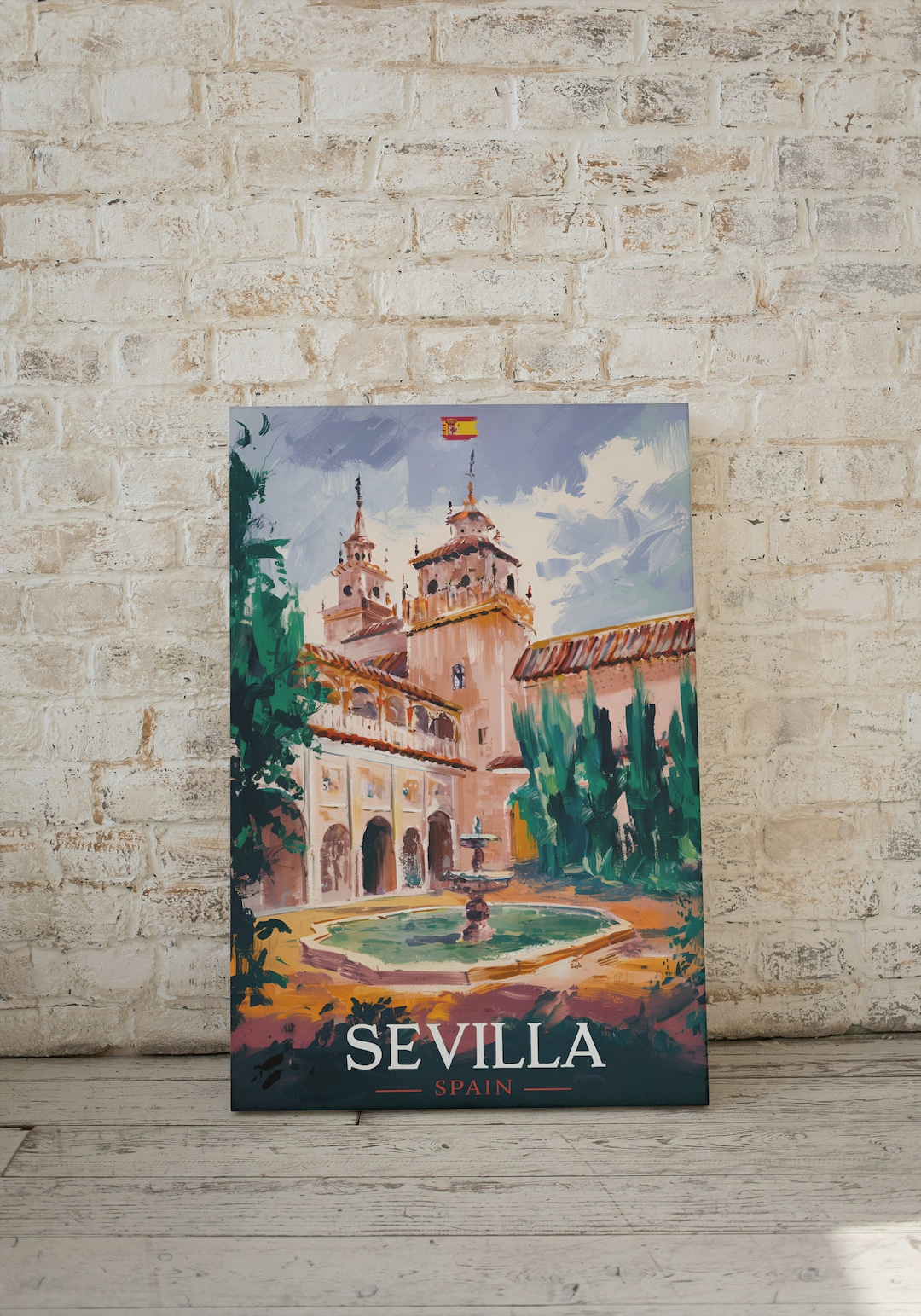 Sevilla Travel Poster - Vibrant Digital Art Print of Sevilla, Spain ...