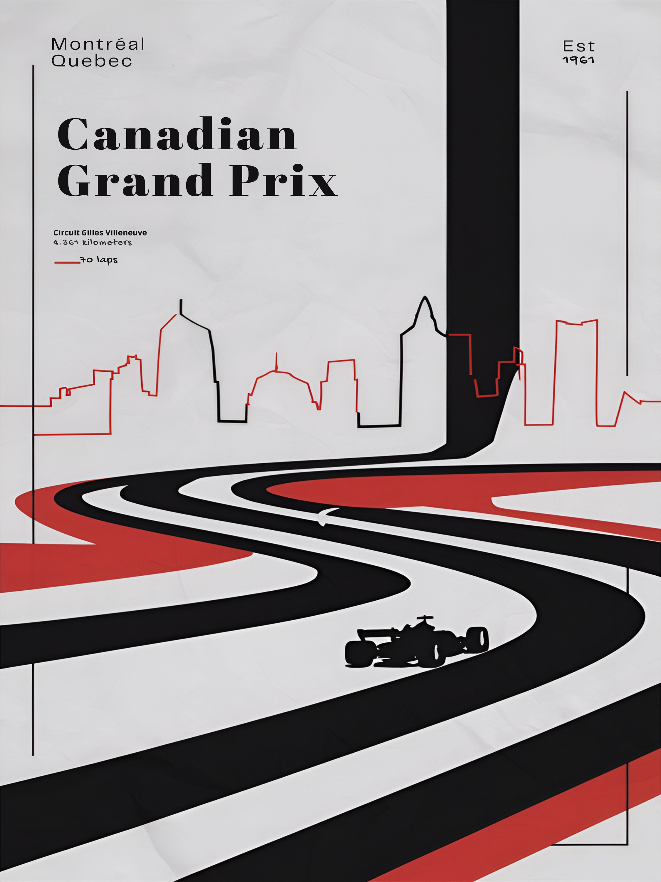 Formula One Canadian Grand Prix Print | Digital Download | F1 Art Decor ...