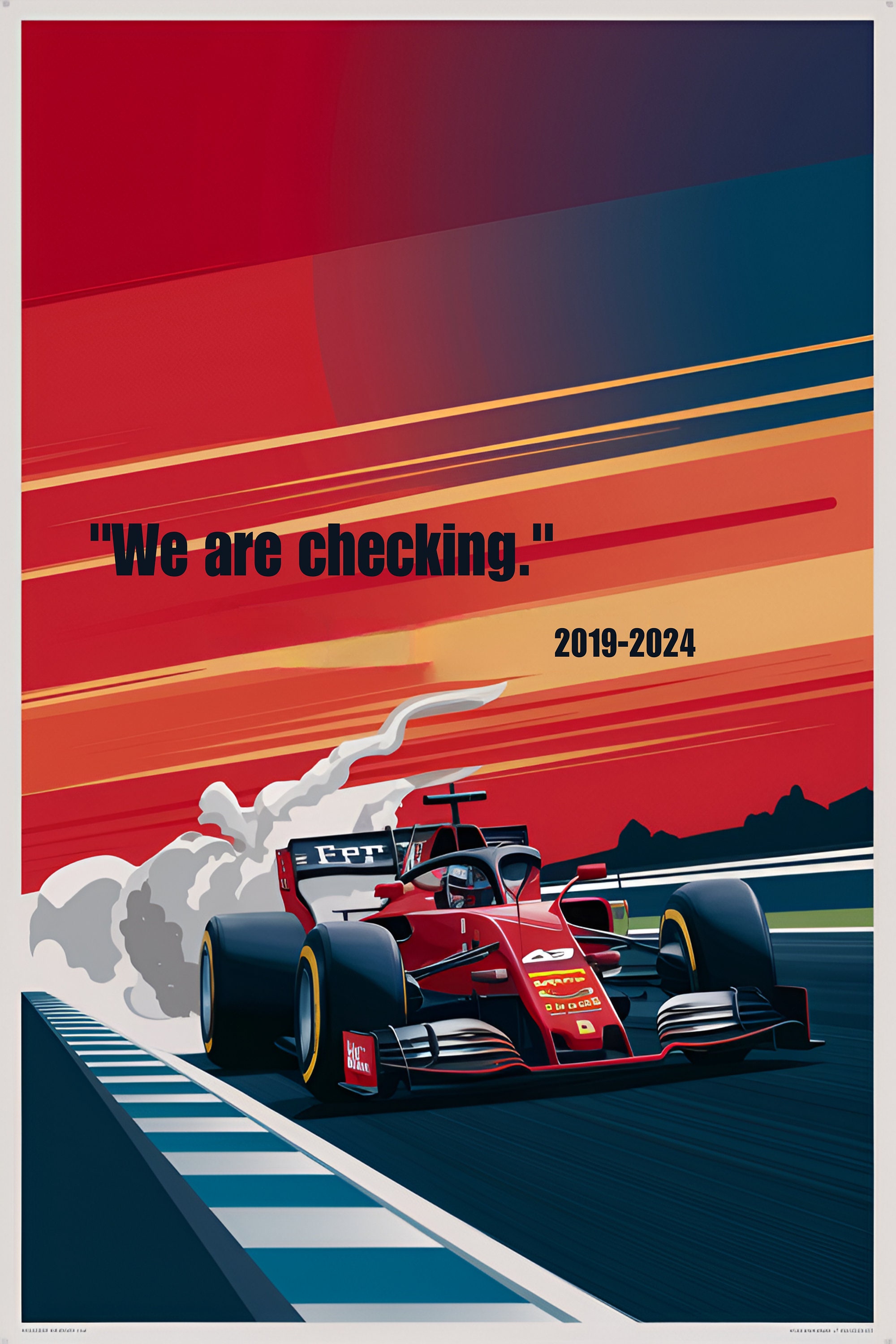 F1 Meme Poster. - "we Are Checking." - Formula One, Ferrari Engineer. - Digital Download - Etsy