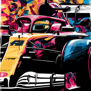 Monaco Grand Prix Abstract Art Print | Formula One Racing Poster ...