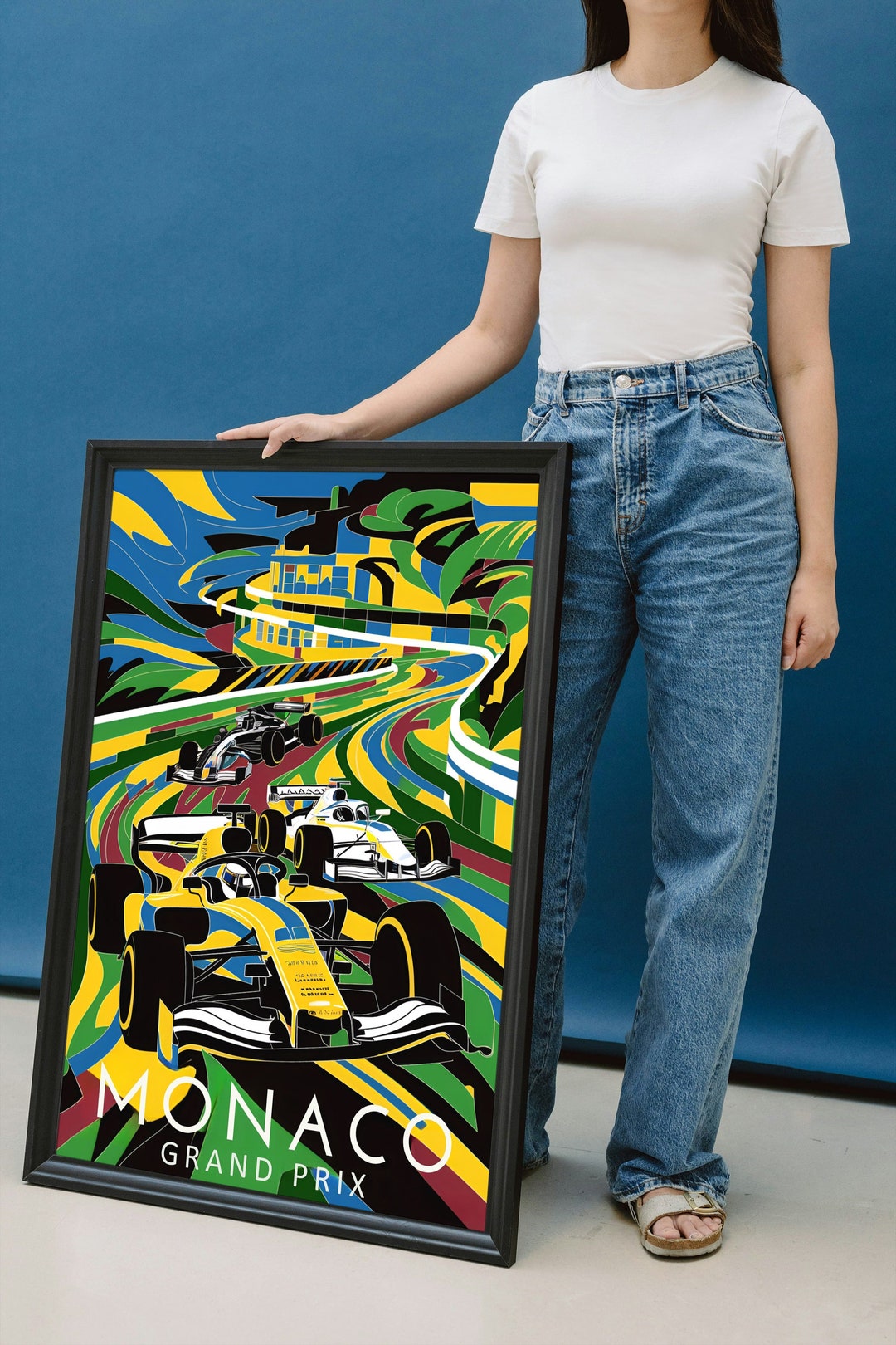 Monaco Grand Prix Abstract Art Print | Vibrant Formula One Poster | F1 ...