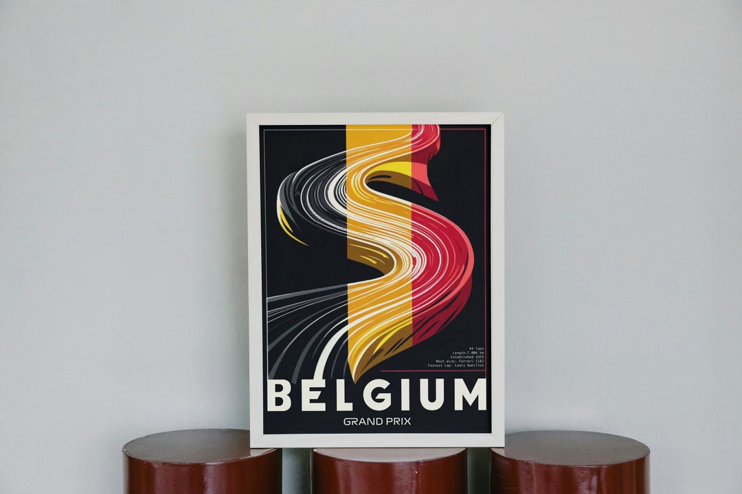 Belgian Grand Prix Circuit Art | Vintage F1 Spa Poster | Retro Racing ...