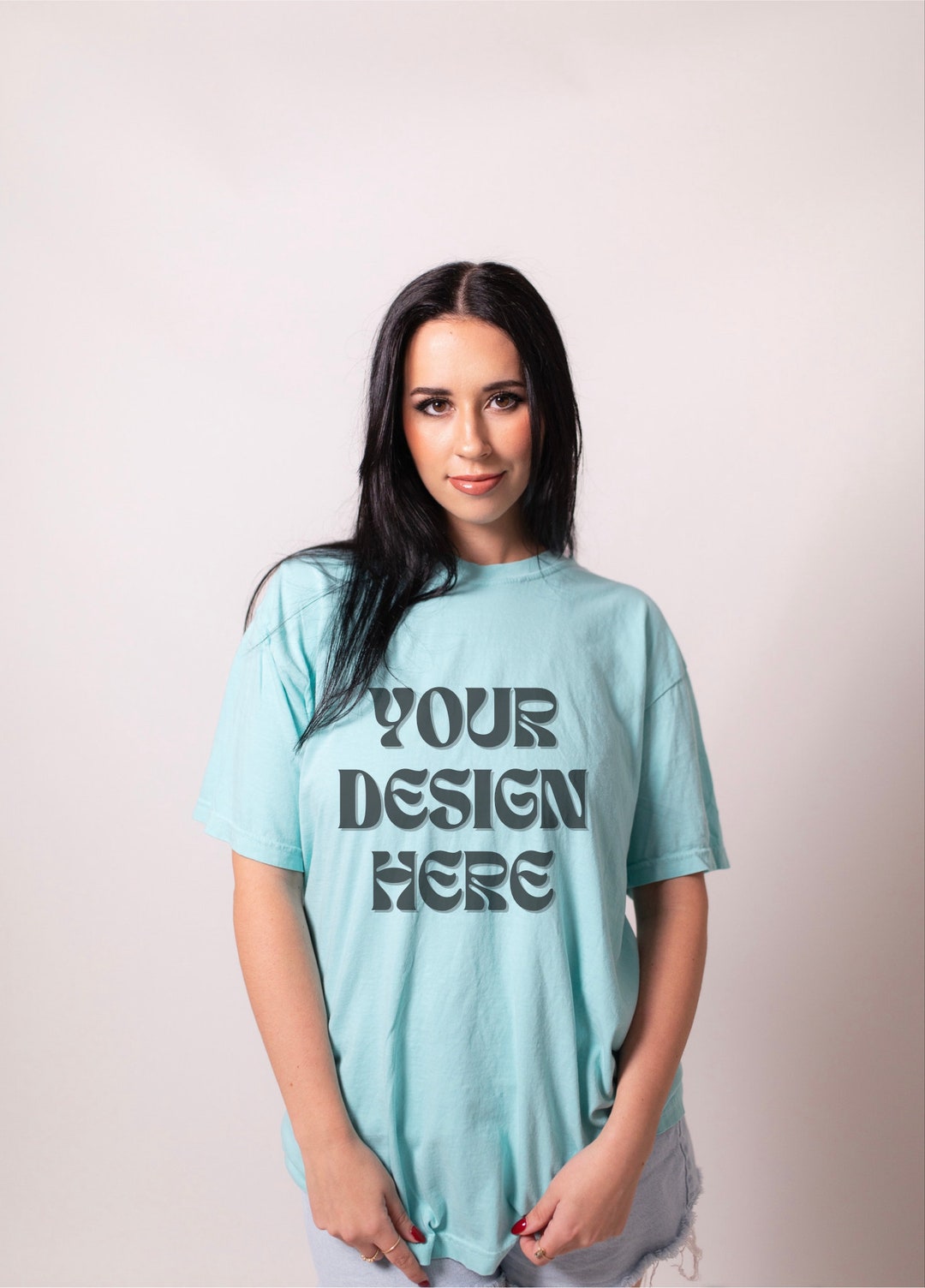 C1717 Chalky Mint Mockup | Comfort Colors Tshirt Mockup | Trendy C1717 ...