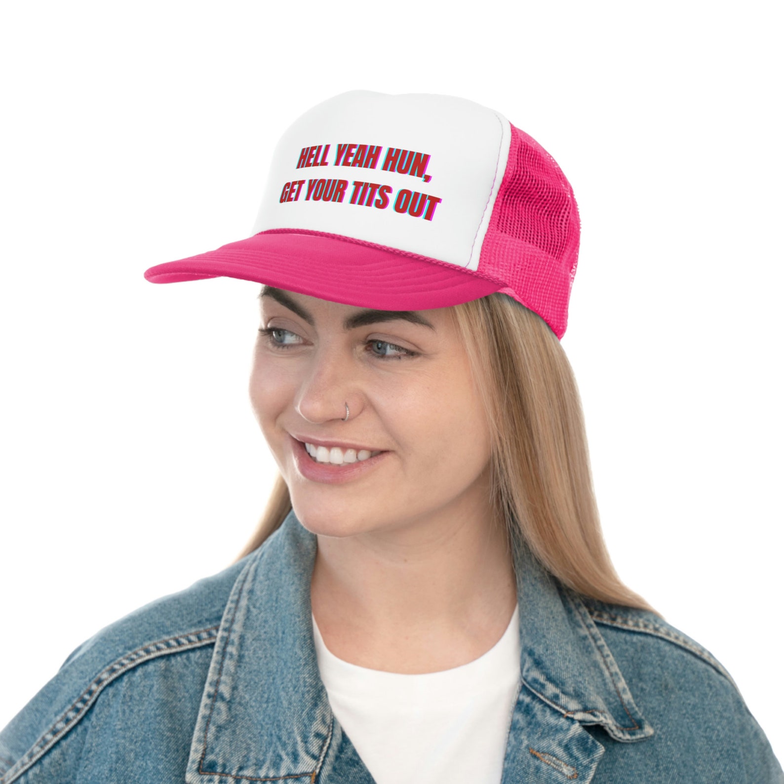 Hell Yeah Hun Get Your Tits Out Trucker Hat Trucker Cap Etsy