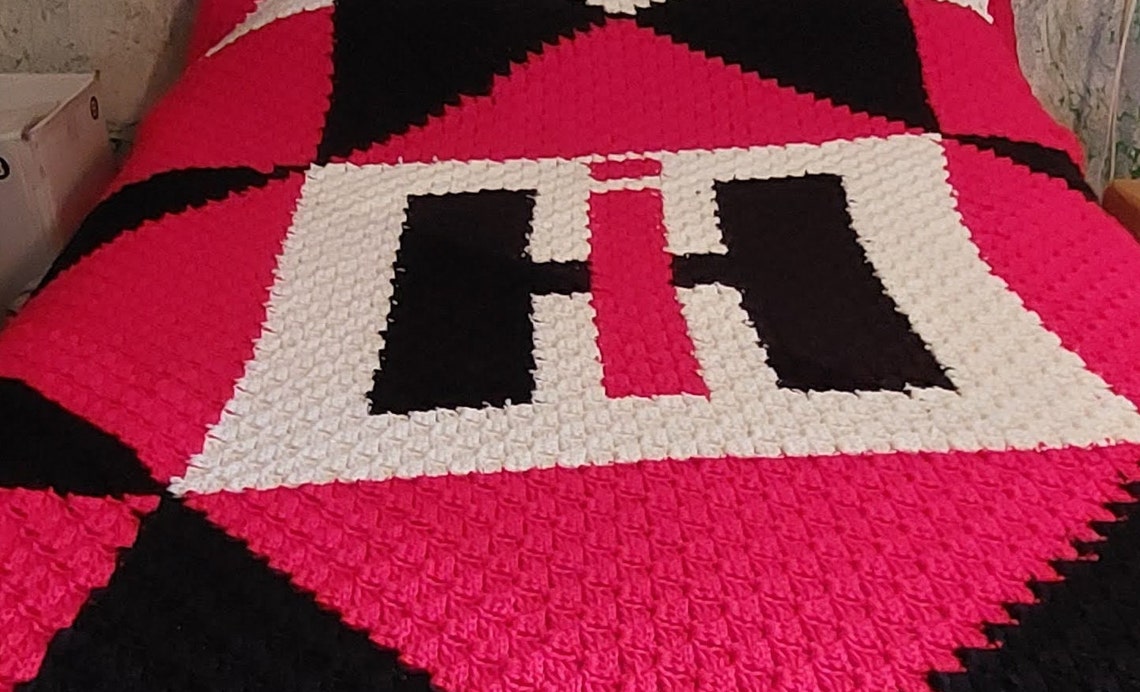 International Harvester King Size Afghan (geometrical Pattern) - Etsy