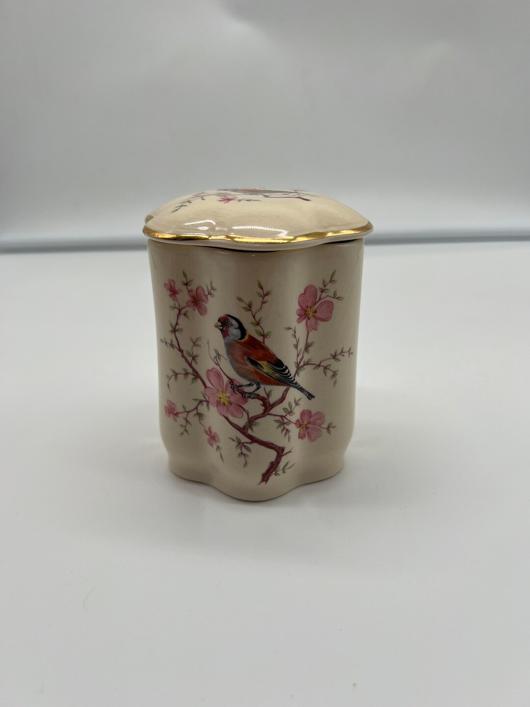 Palissy "royale Collection" Bird Ceramic Container - Etsy