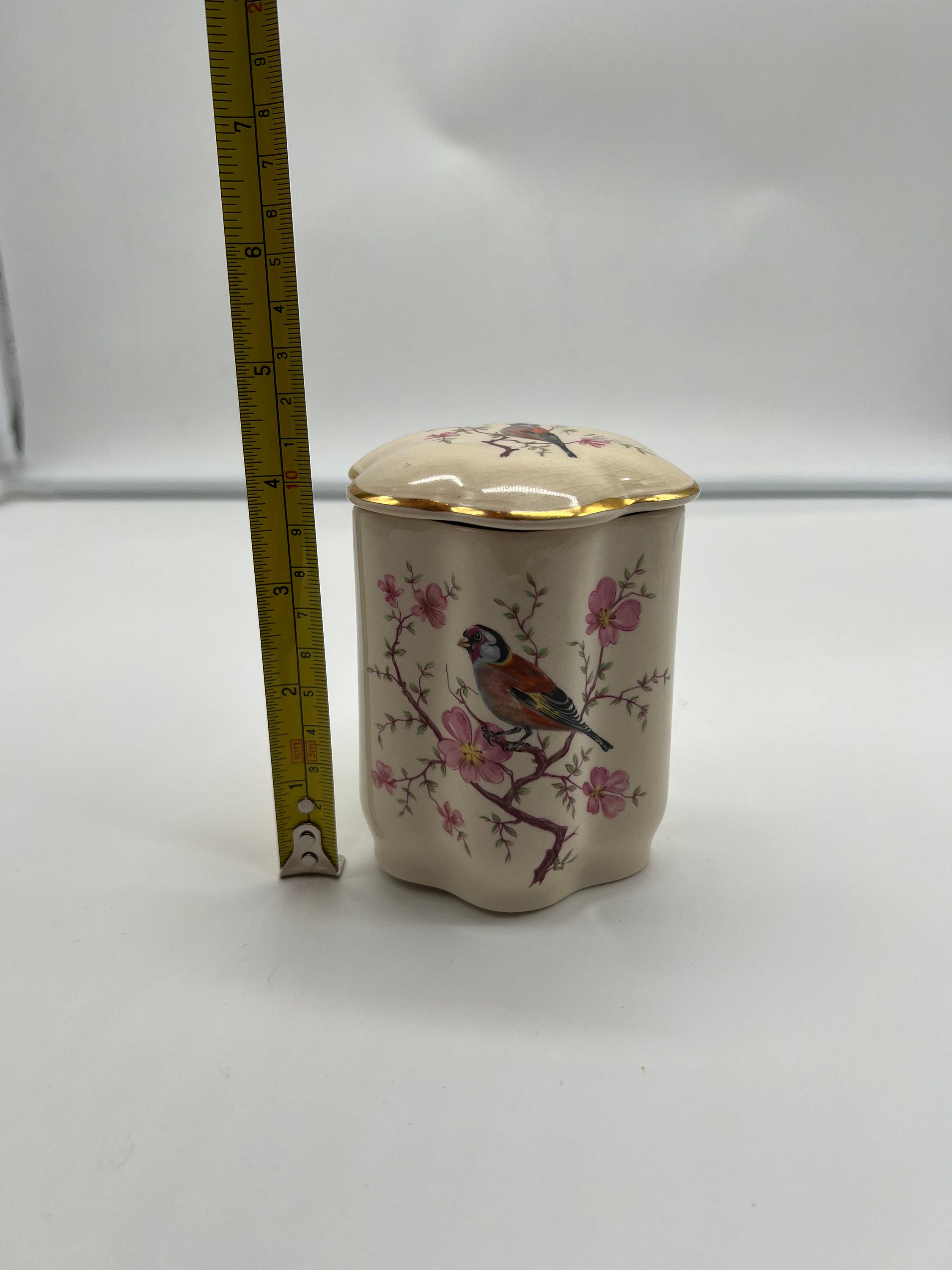 Palissy "royale Collection" Bird Ceramic Container - Etsy