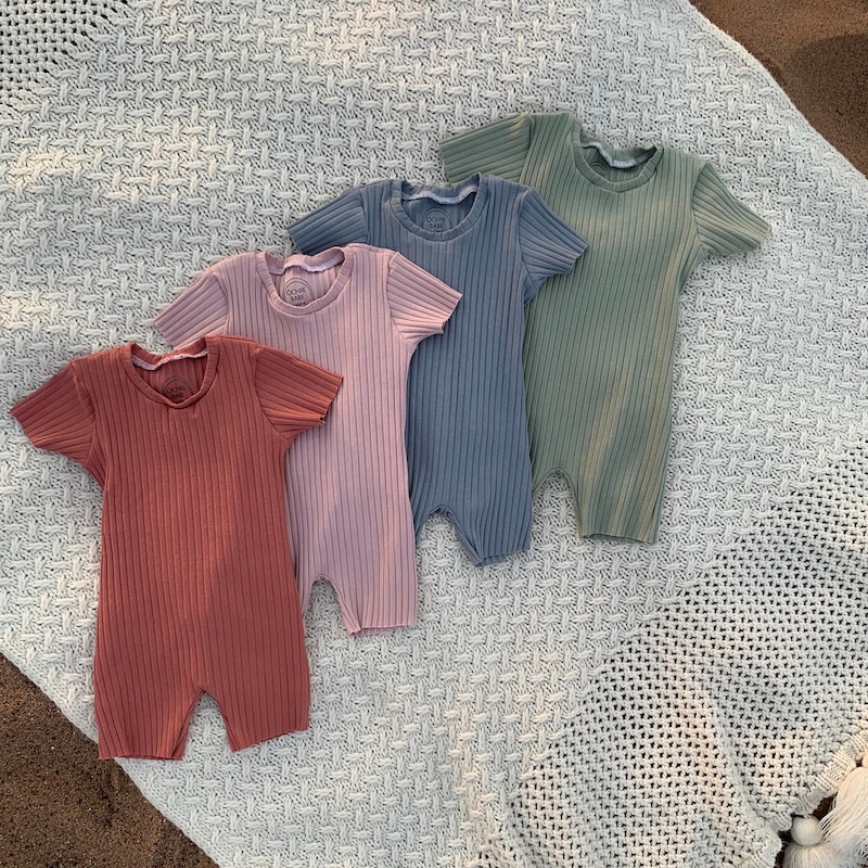 Ribbed Baby Romper - Etsy