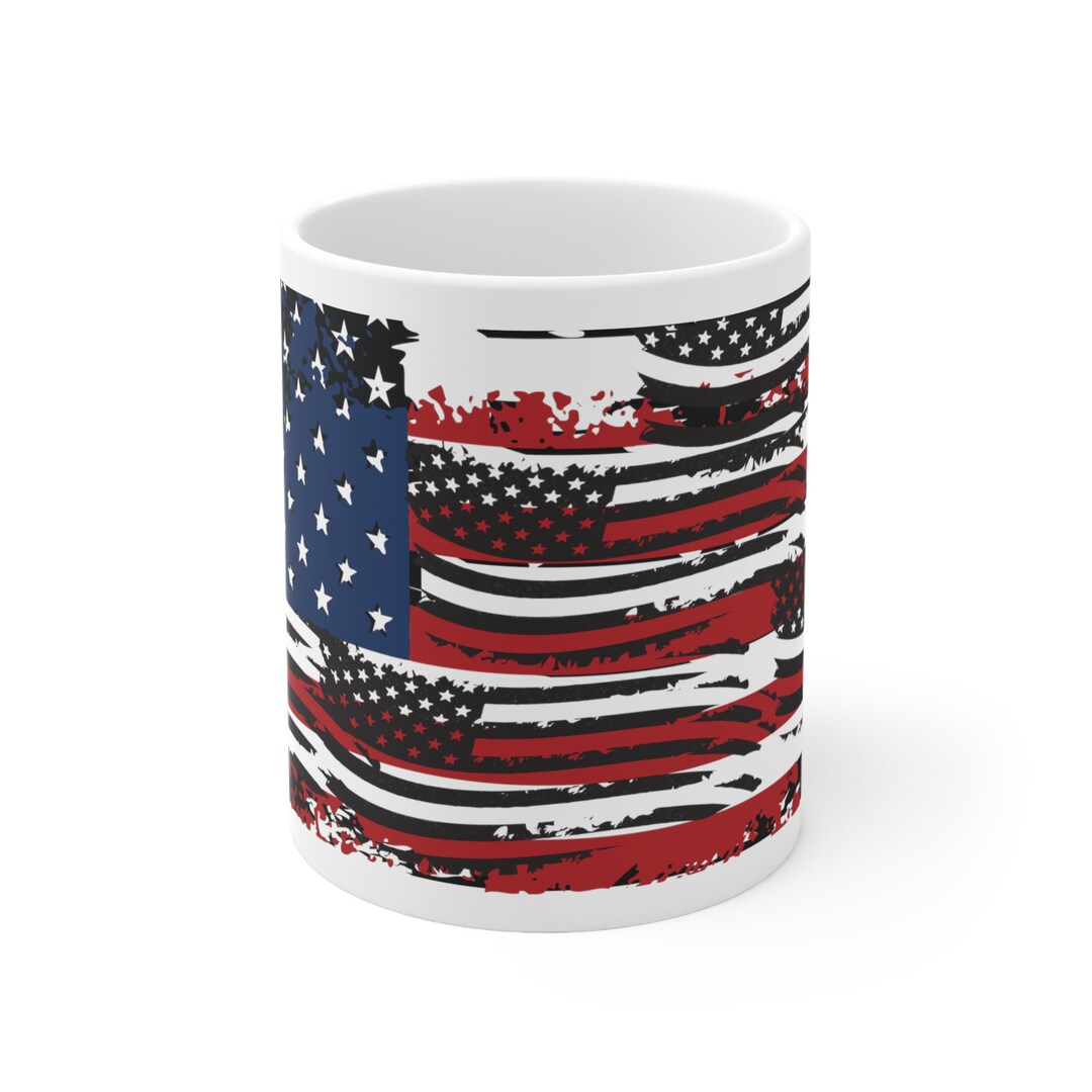 Patriotic Blend American Flags Coffee Mug USA Flags Multiple Coffee Cup ...