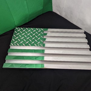 Aluminum American Flag Mirror Polished Aluminum Flag Thin Red Line Thin ...
