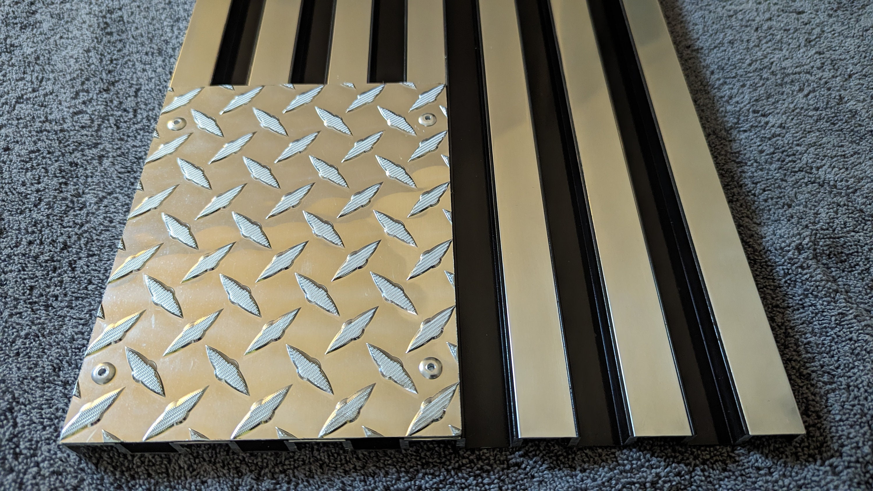 Aluminum Flag With Black Stripes High End Flag Metal USA Flag Semi ...