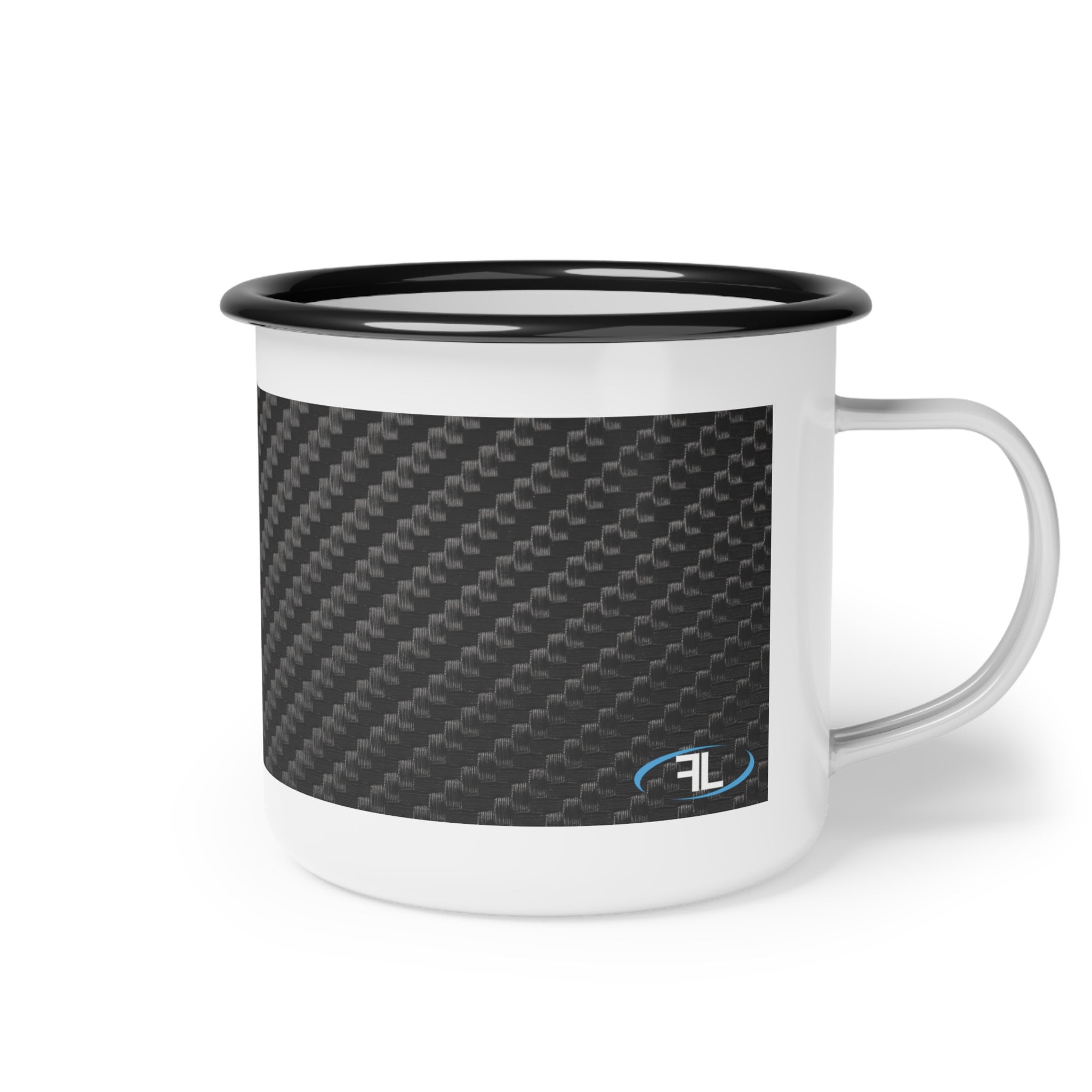 Carbon Fiber Print Enamel Camp Cup Carbon Fiber Gift for Him Carbon ...