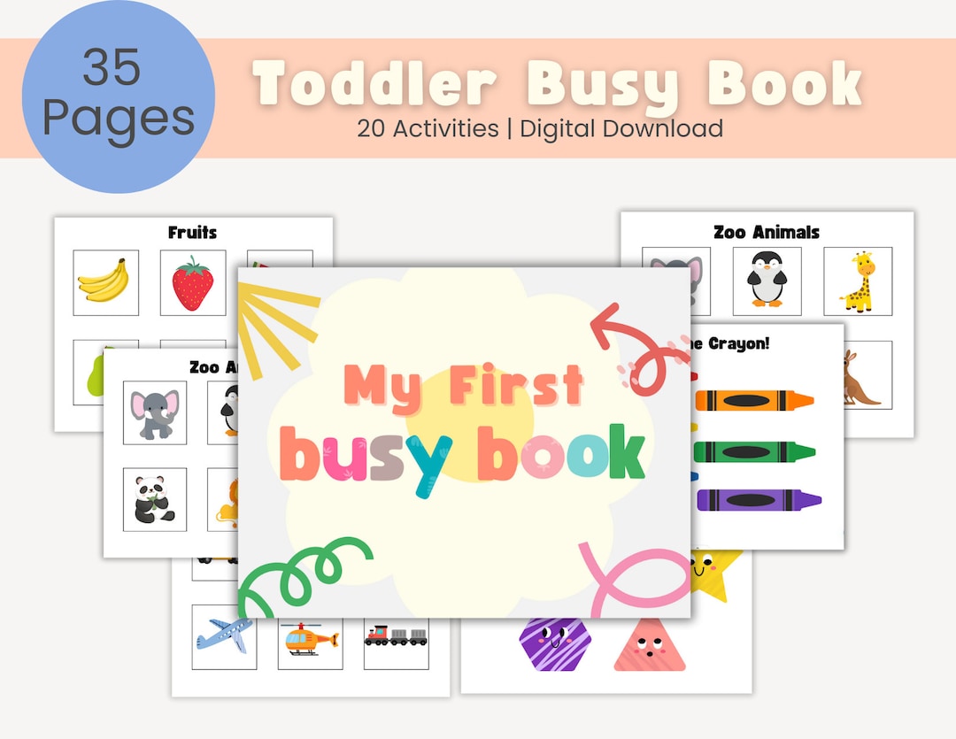 Busy Book Toddlers Digital Download Homeschool Prek Learning Puzzle ...