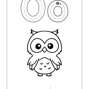 Kids' Alphabet Animal Coloring Book Digital Download Traceable Letters ...