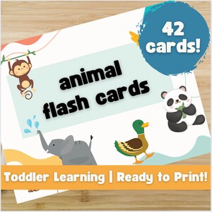 My First Animal Flashcards for Toddlers to Kindergarten - Digital ...