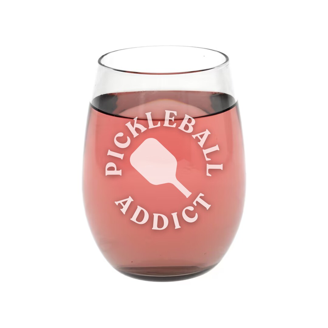 Pickleball Etched Glass Pickleball Gift for Grandma Grandpa Opponents ...