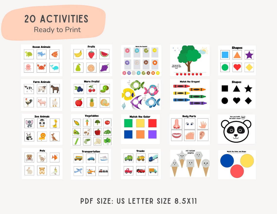 Busy Book Toddlers Digital Download Homeschool Prek Learning Puzzle ...